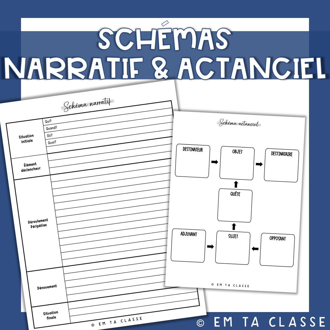 Schémas Narratif et Actanciel - Français secondaire – EM ta classe