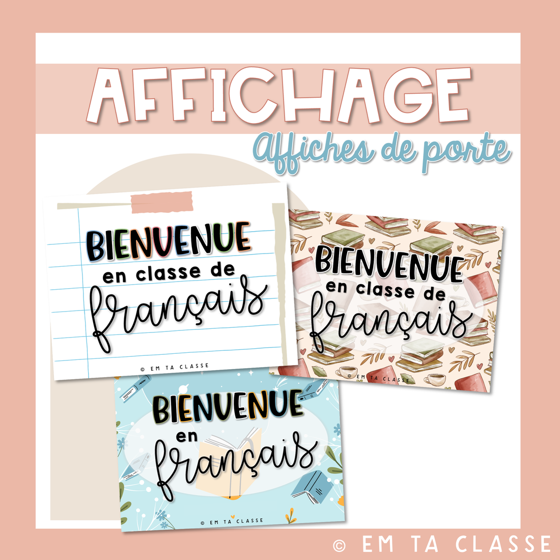 Français Affichage - Affiche porte - Bienvenue en français – EM ta classe